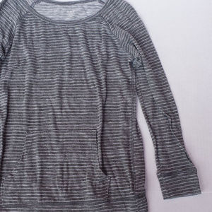 a.n.a | Tops | Ana Top Gray With White Stripes | Poshmark